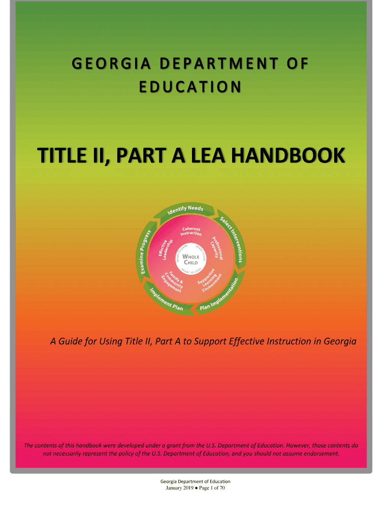 Fillable Online A Guide for Using Title II, Part A to Support Effective ...
