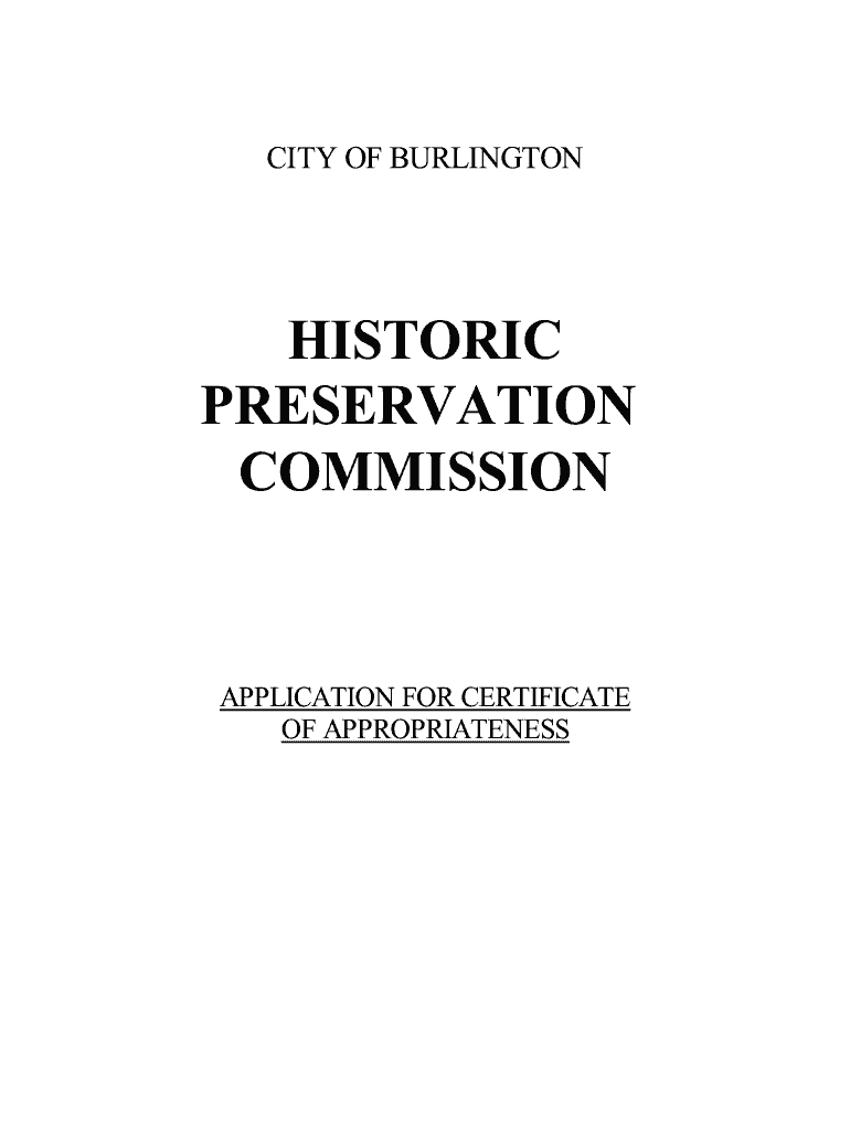 Fillable Online NOTICE OF RESULTS HISTORIC PRESERVATION COMMISSION ...