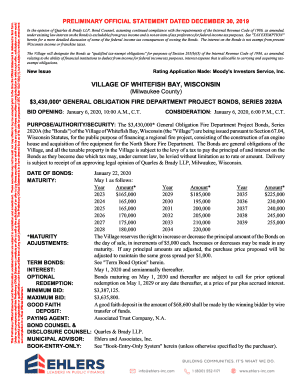 Fillable Online PRELIMINARY OFFICIAL STATEMENT GUARANTEE PROGRAM herein ...