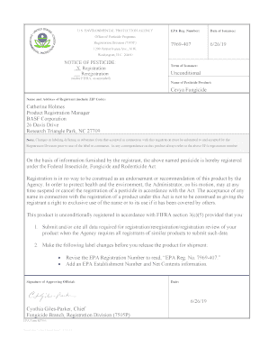 Fillable Online US EPA, Pesticide Product Label, Cevya Fungicide,06/26 ...
