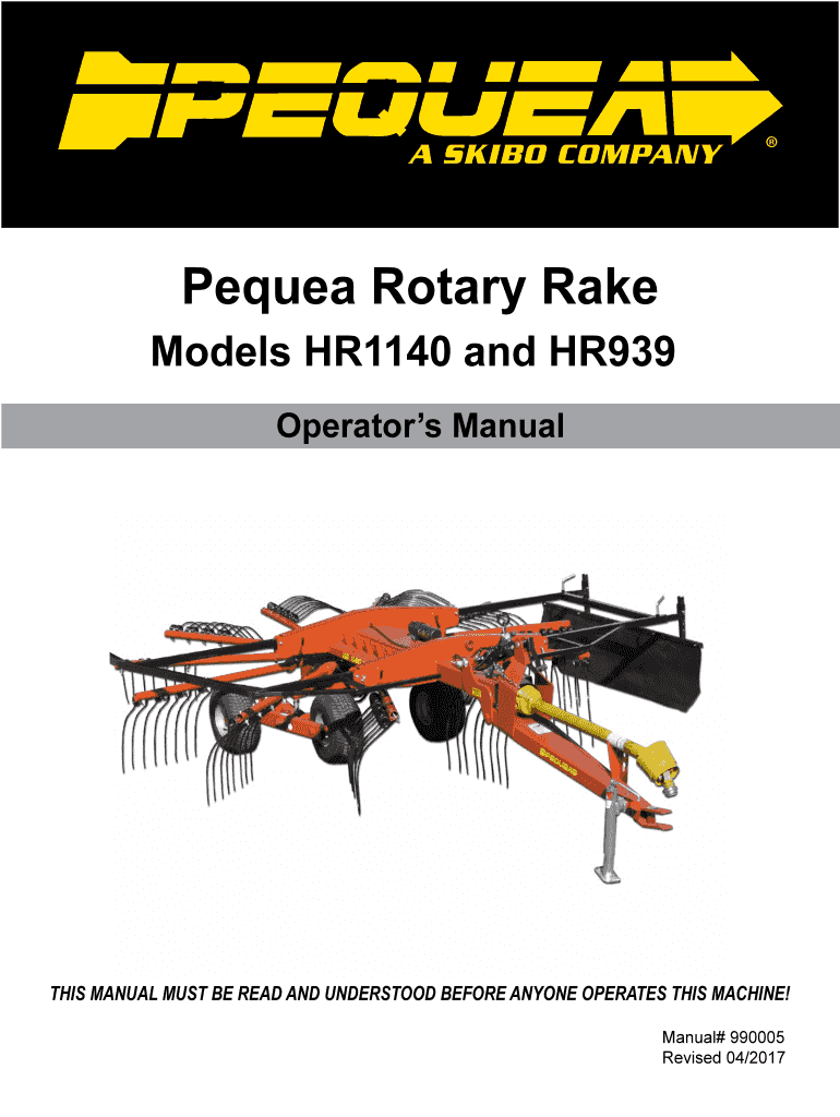 Fillable Online Pequea Rotary Rake Fax Email Print - pdfFiller