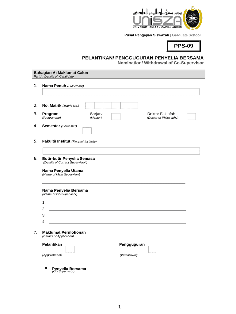 pps unisza Doc Template | pdfFiller