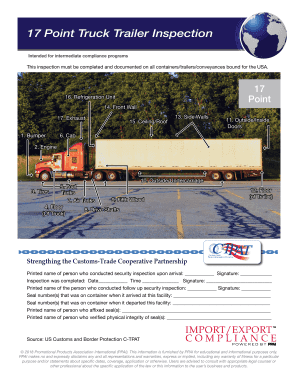 Fillable Online 17 Point Truck Trailer Inspection Fax Email Print ...