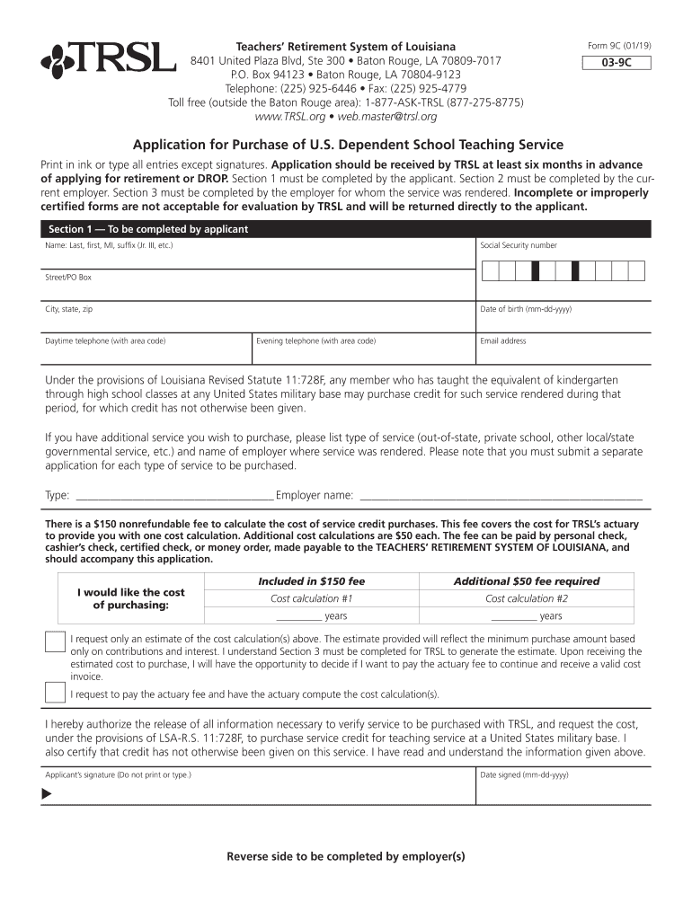 Fillable Online Form 9C (01/19) Fax Email Print - pdfFiller