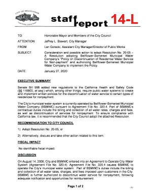 Fillable Online www bellflower Len Gorecki, A - City of Bellflower Fax ...