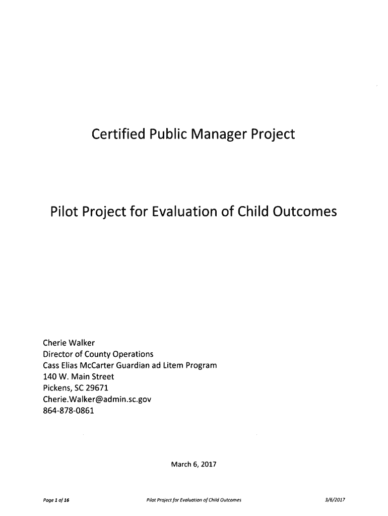 Fillable Online dc statelibrary sc Certified Public Manager Project ...