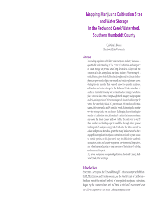 Fillable Online Mapping Marijuana Cultivation Sites and Water Storage ...