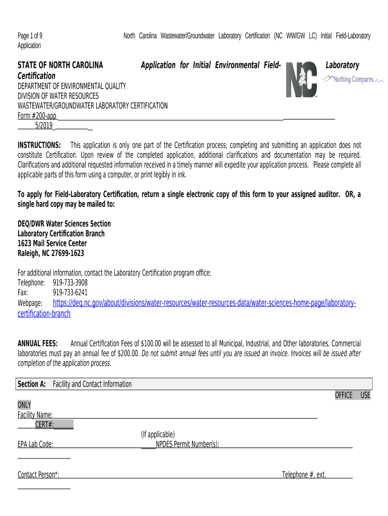 Page of 6 North Carolina Wastewater/Groundwater Laboratory ... Doc ...