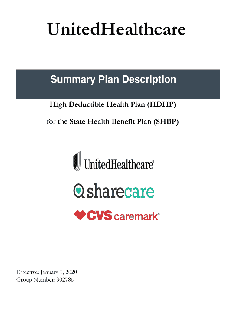 Fillable Online Table of Contents UnitedHealthcare HDHP Summary Plan ...