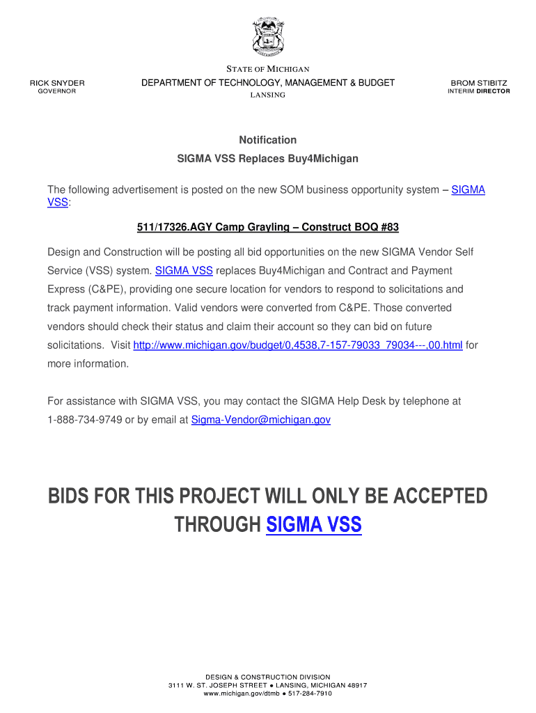 Fillable Online DTMB Letterhead-Design & Construction. DTMB Forms Fax ...