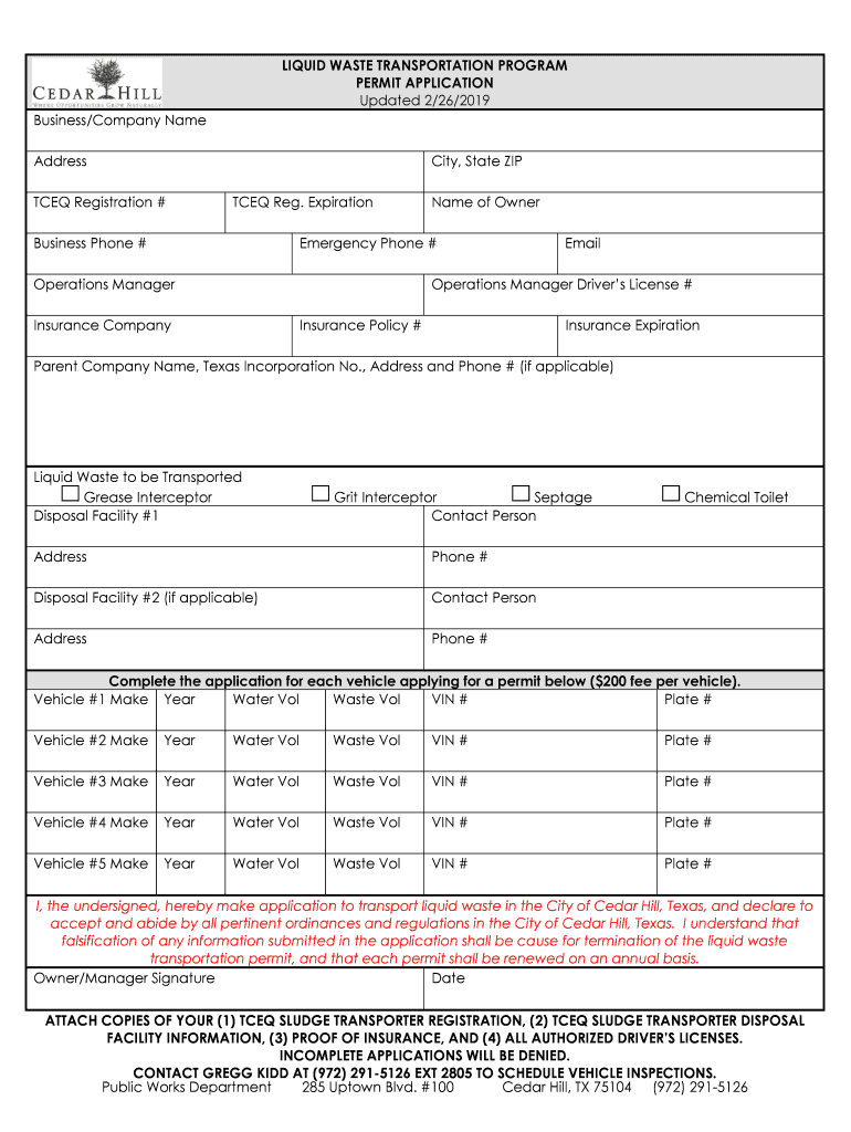 Fillable Online Application for Registration by Rule as a Transporter ...