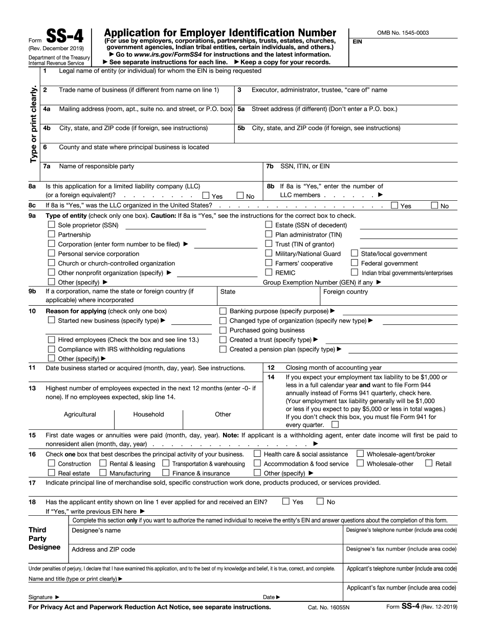Federal Employer Identification Number Lookup Fill Online Printable 