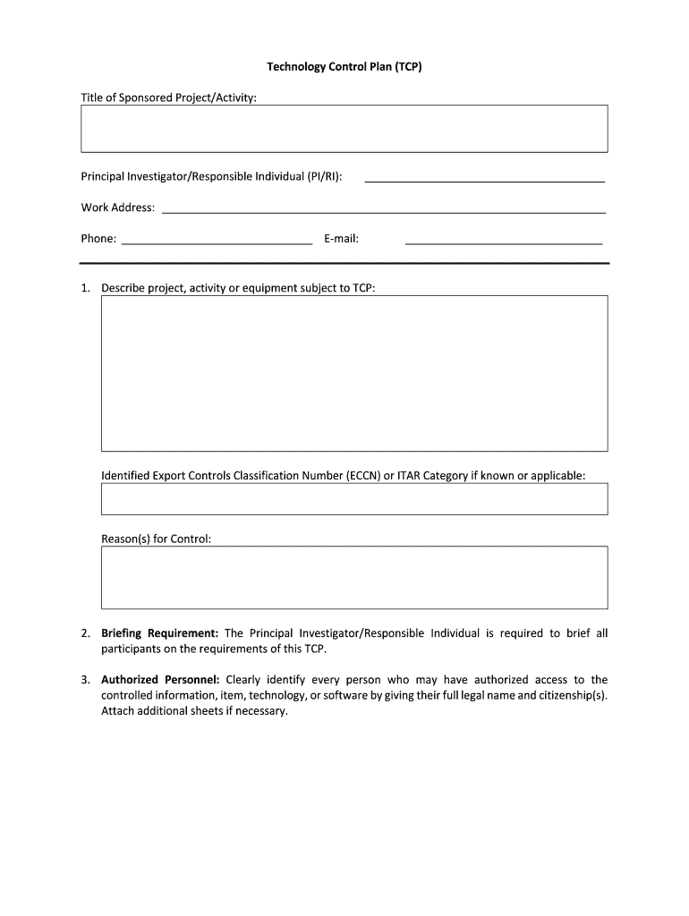 Fillable Online TCP Template (for pdf).docx Fax Email Print - pdfFiller
