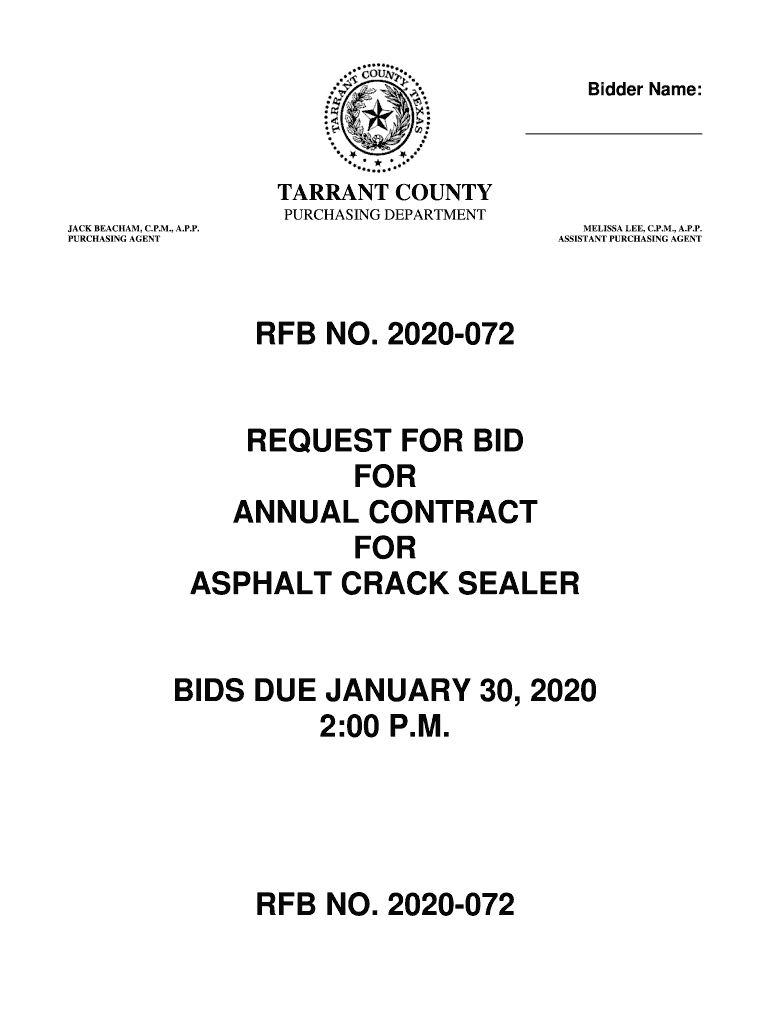 Fillable Online rfb no. 2019-094 request for bid for annual contract for asphalt ... Fax Email ...