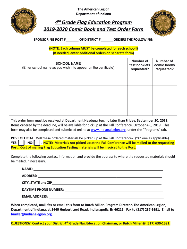 Flag Education And Etiquette - Indiana American Legion - Fill and Sign ...