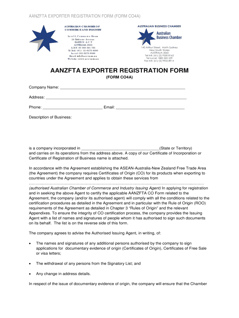 Aanzfta Form - Fill Online, Printable, Fillable, Blank | pdfFiller