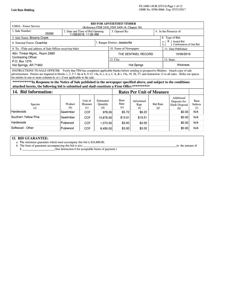 Fillable Online 53 - timber sale contract - US Forest Service Fax Email ...