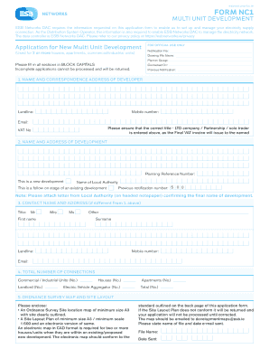 Fillable Online Fillable Online Application Form - ESB Networks Fax ...