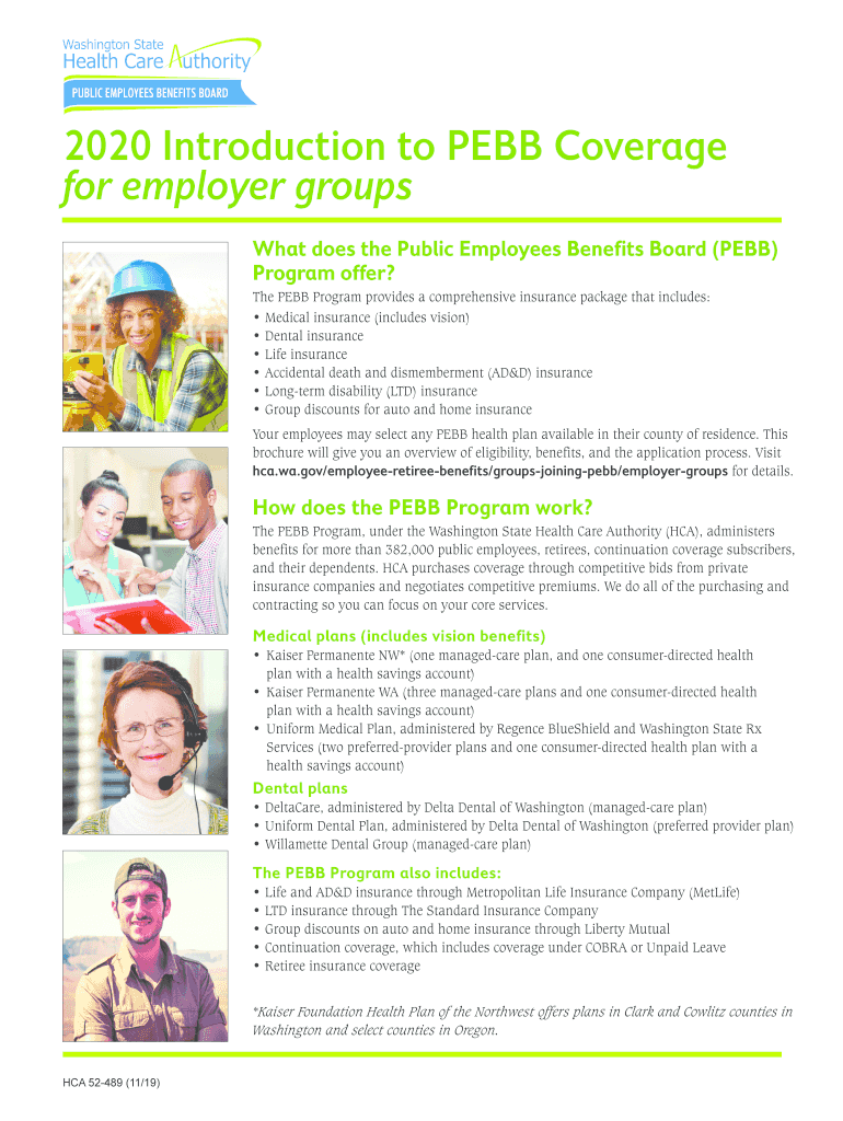 Fillable Online Introduction to PEBB coverage for employer groups Fax ...