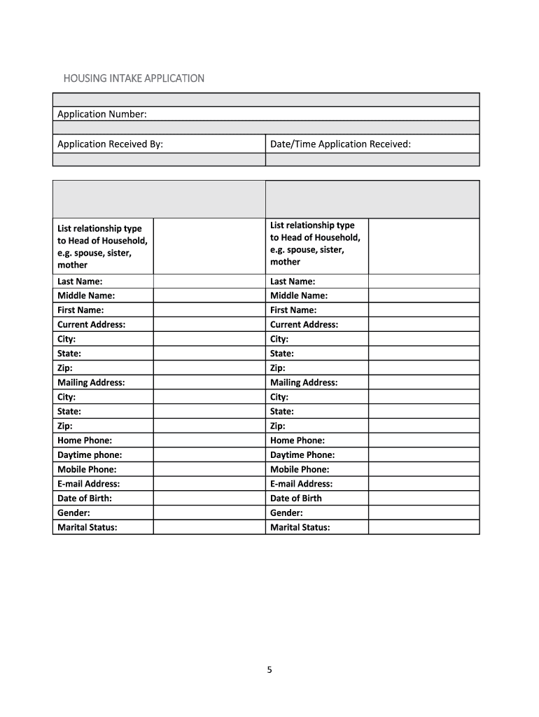 Fillable Online SHIP PROGRAM INTAKE APPLICATION Fax Email Print - pdfFiller