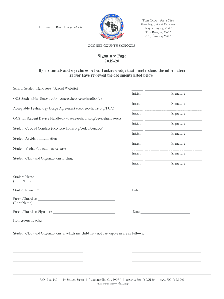 Fillable Online Student Services / Student Services Documents and Links ...