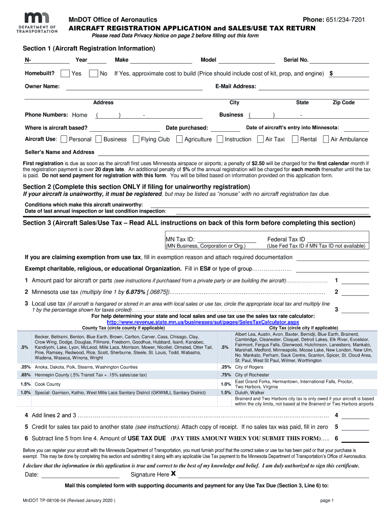 Fillable Online Fillable Online ADOT - Aircraft Registration Renewal ...