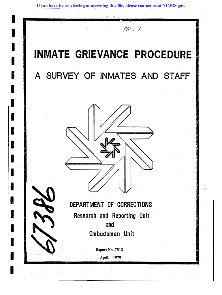 Fillable Online INMATE GRIEVANCE PROCEDURE A SURVEY OF INMATES AND ...