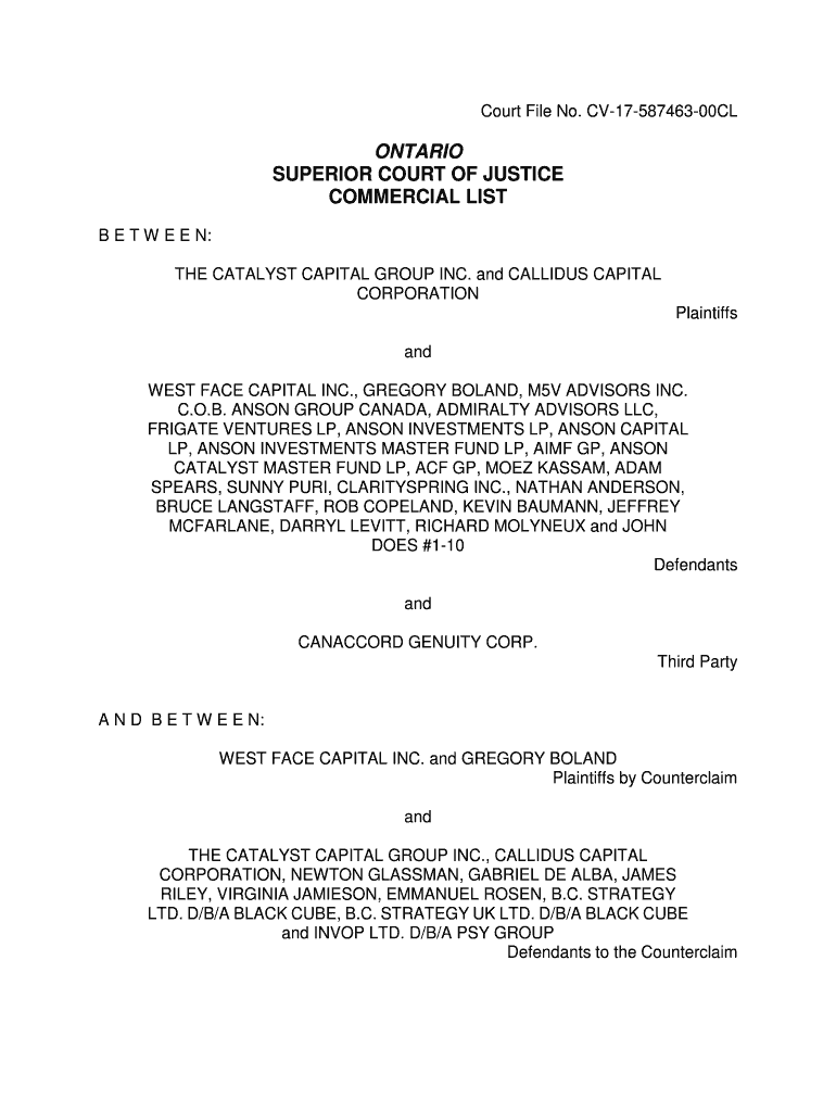 Fillable Online Affidavit of Christie Blatchford - Callidus Capital ...