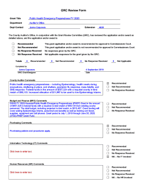 Fillable Online GRC Review Form Fax Email Print - pdfFiller