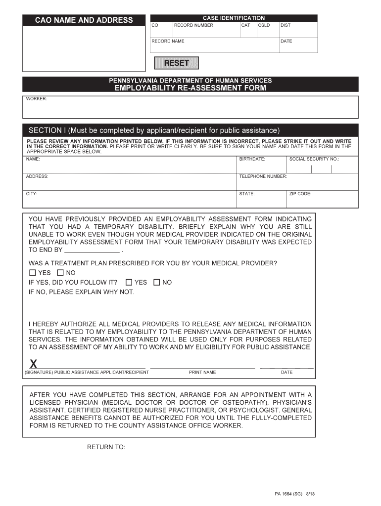 PA 1664 (SG).qxp - Department Of Public Welfare - Yumpu - Fill and Sign ...