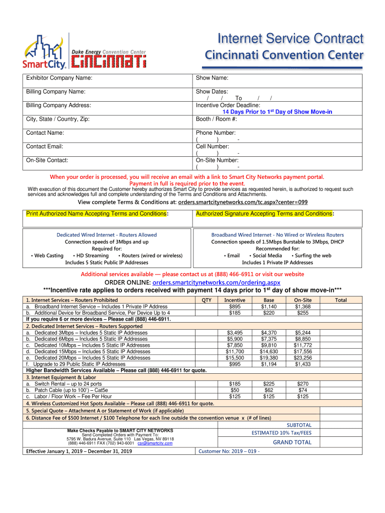 Fillable Online Internet Service Contract Fax Email Print - pdfFiller