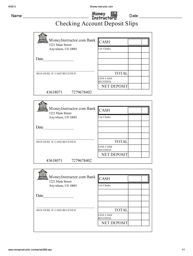 Fillable Online Money Instructor Fax Email Print - pdfFiller