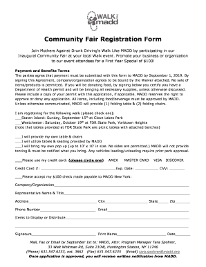 Fillable Online Community Fair Registration Form - DonorDrive Fax Email ...