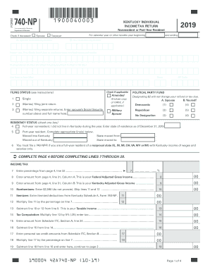 Fillable Online 740-NP - Kentucky DOR Fax Email Print - pdfFiller