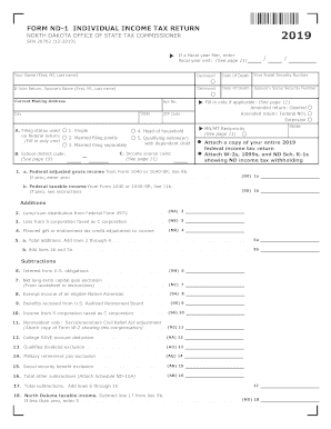 Fillable Online FORM ND-1 INDIVIDUAL INCOME TAX RETURN Fax Email Print ...