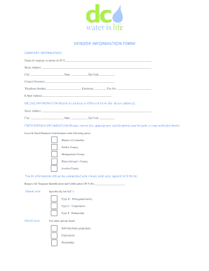 Fillable Online 4 Free Vendor List Templates - Word Excel Formats Fax ...