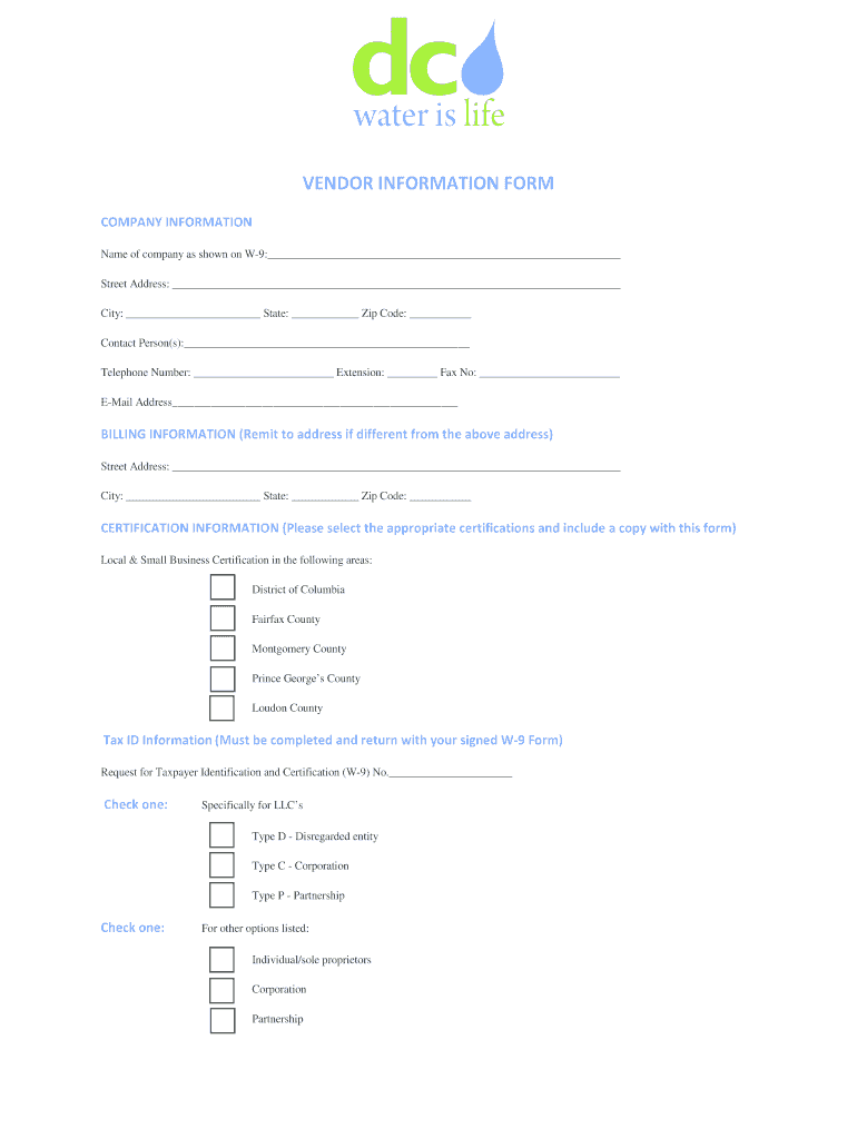 Fillable Online 4 Free Vendor List Templates - Word Excel Formats Fax ...