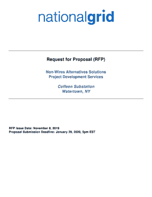 Fillable Online Request for Proposal (RFP) - National Grid Fax Email Print - pdfFiller