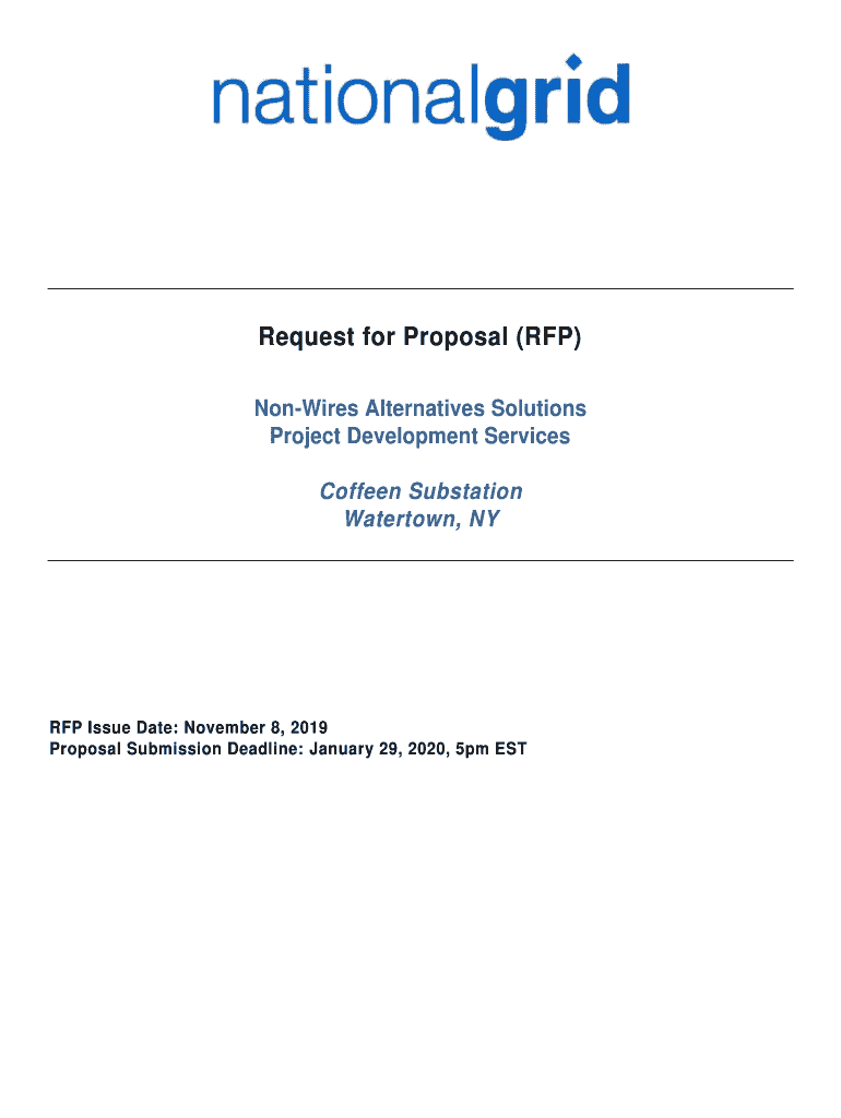 Fillable Online Request for Proposal (RFP) - National Grid Fax Email ...
