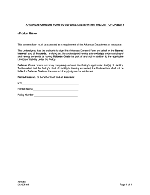 Fillable Online ARKANSAS CONSENT FORM Fax Email Print - pdfFiller