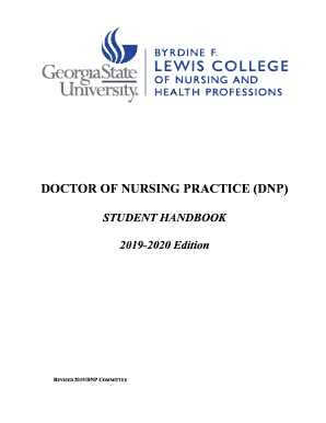 Fillable Online DNP Student Handbook Acknowledgement Form Fax Email ...
