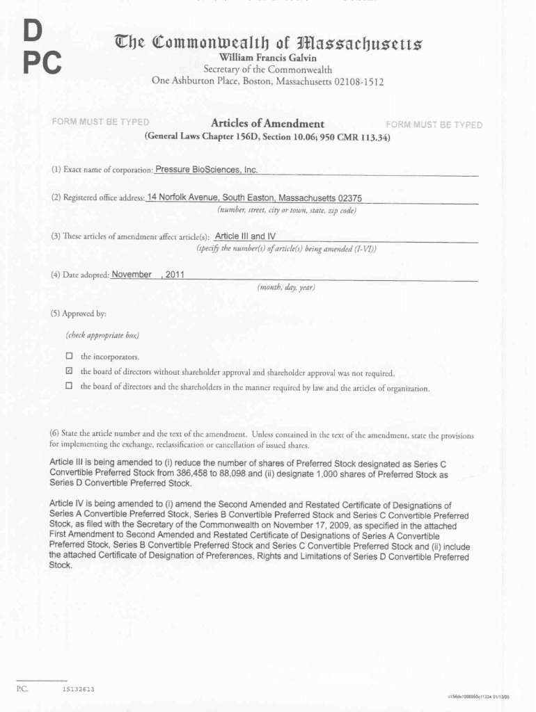 Fillable Online Amended Certificate of Designation of Series AA Convertible ... Fax Email Print ...