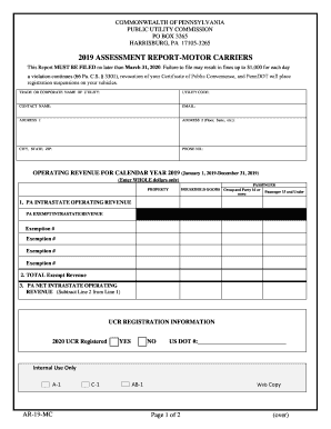 Fillable Online Motor Carrier Online Forms - PA PUC Fax Email Print ...