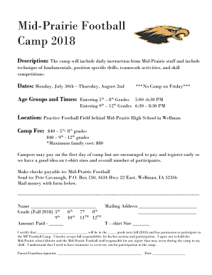 Fillable Online Camp flyer -NEW - Google Docs - Mid-Prairie Community ...