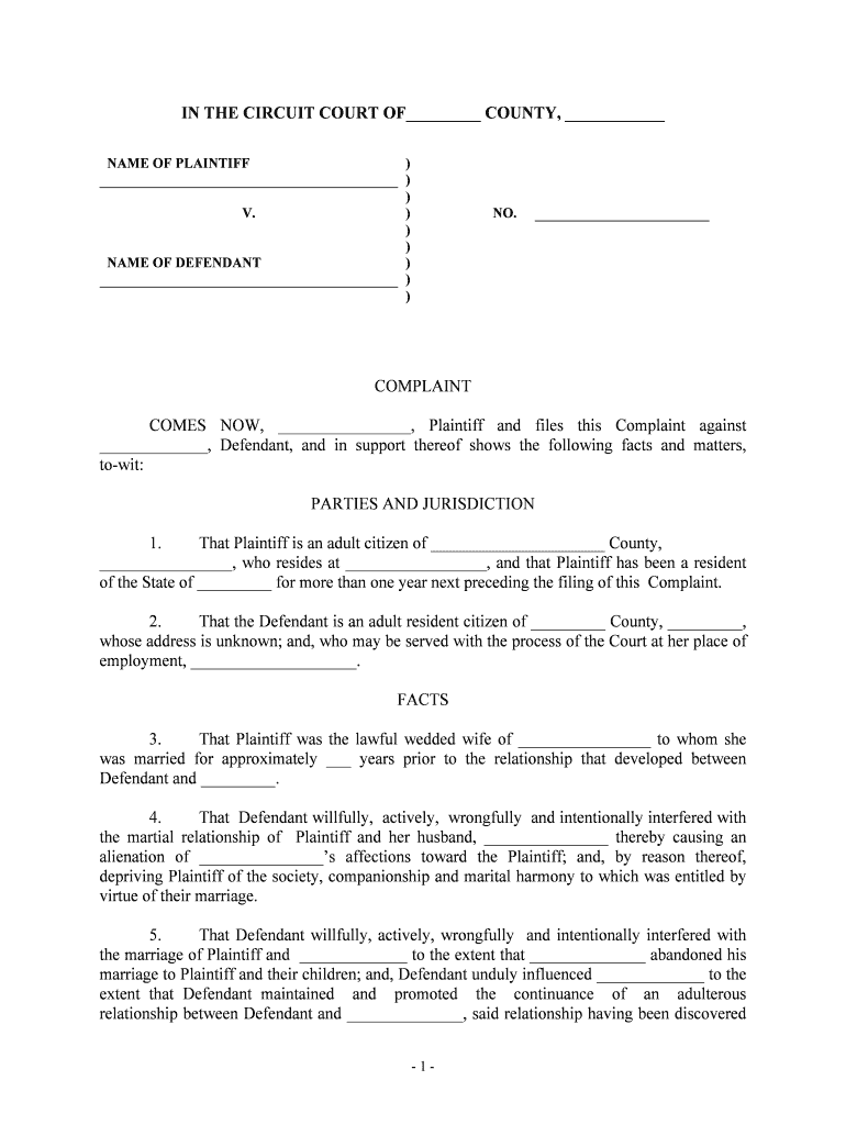 Alienation Form - Fill and Sign Printable Template Online | US Legal Forms