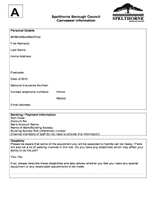 Fillable Online Blue Badge Application FormFast Track Application ...