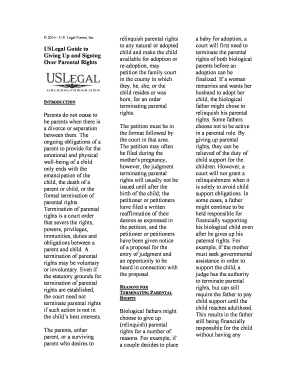 Signing Away Parental Rights - Fill and Sign Printable Template Online