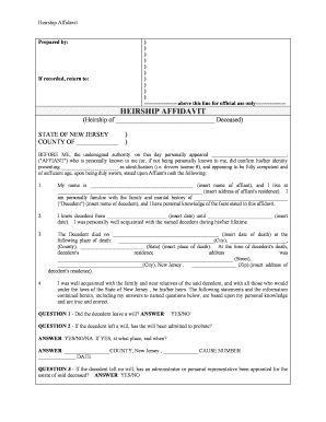 Nj Affidavit - Fill Online, Printable, Fillable, Blank | pdfFiller