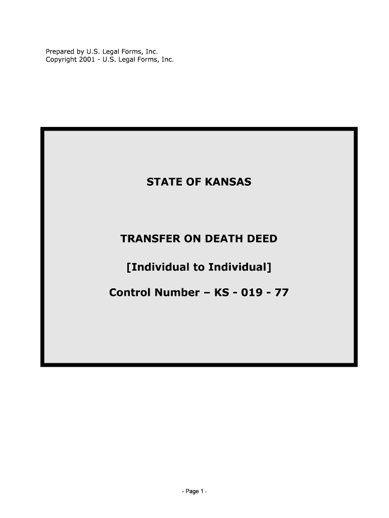 Transfer On Death Deed Kansas Form - Fill Online, Printable, Fillable ...
