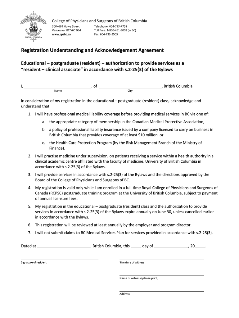 Fillable Online Fillable Online cpsbc Understanding and Acknowledgement ...